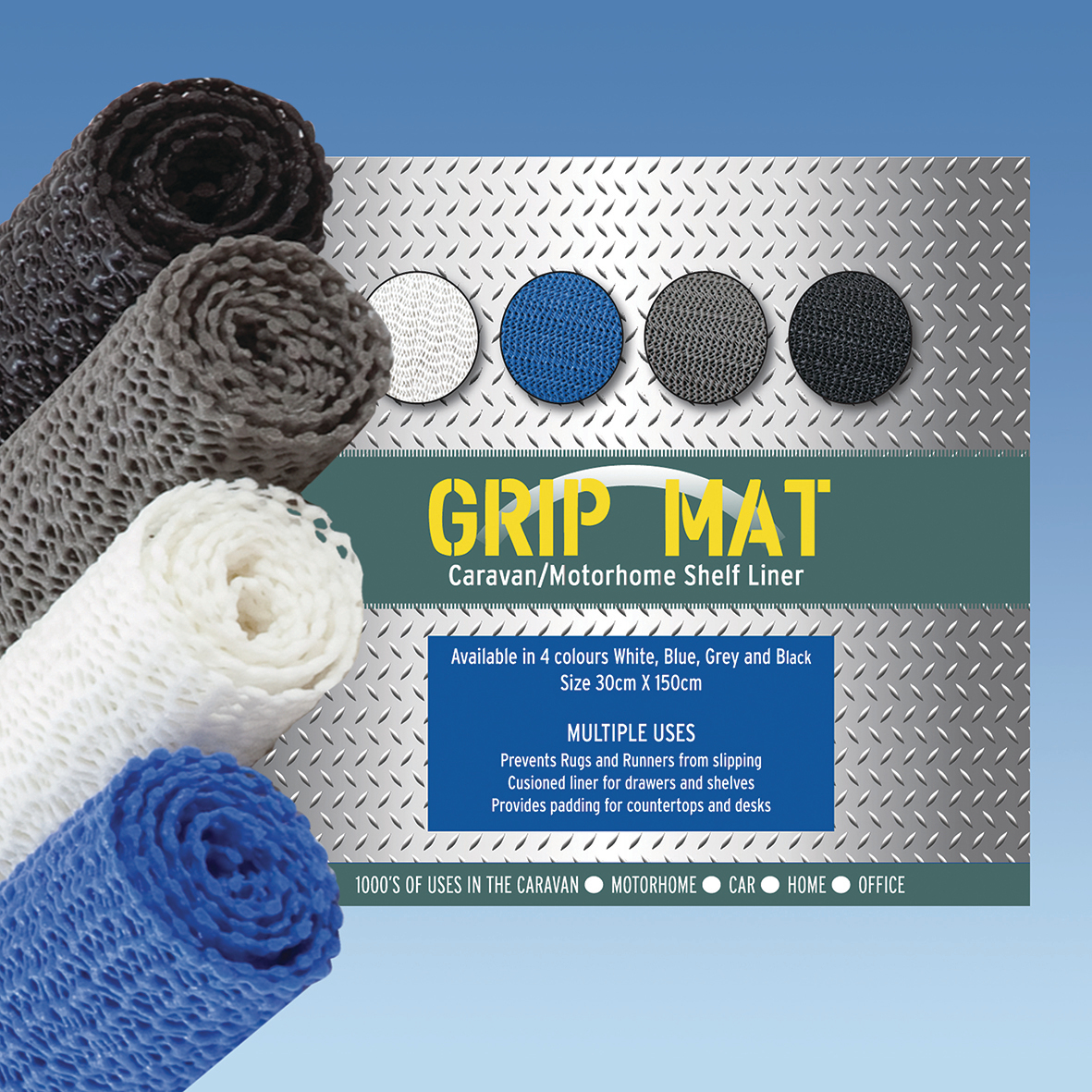 PLS AN301 - Grip Mat ( 30cm x 150cm ) - White/Cream - John Coopers