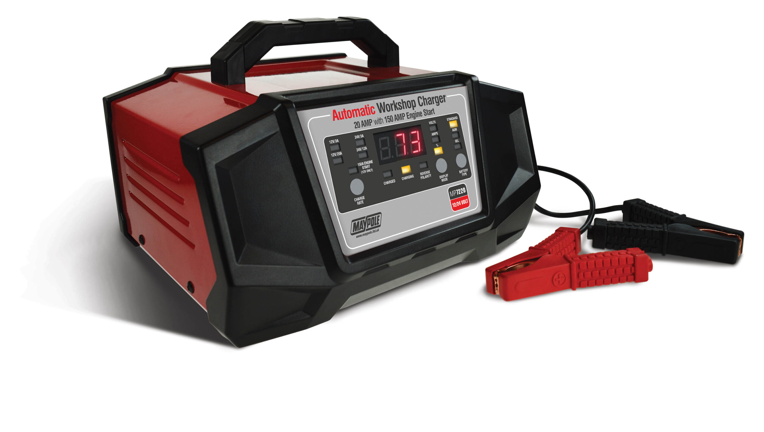 Maypole Automatic Workshop Charger 20A/150A Engine Start 12V-24V ...